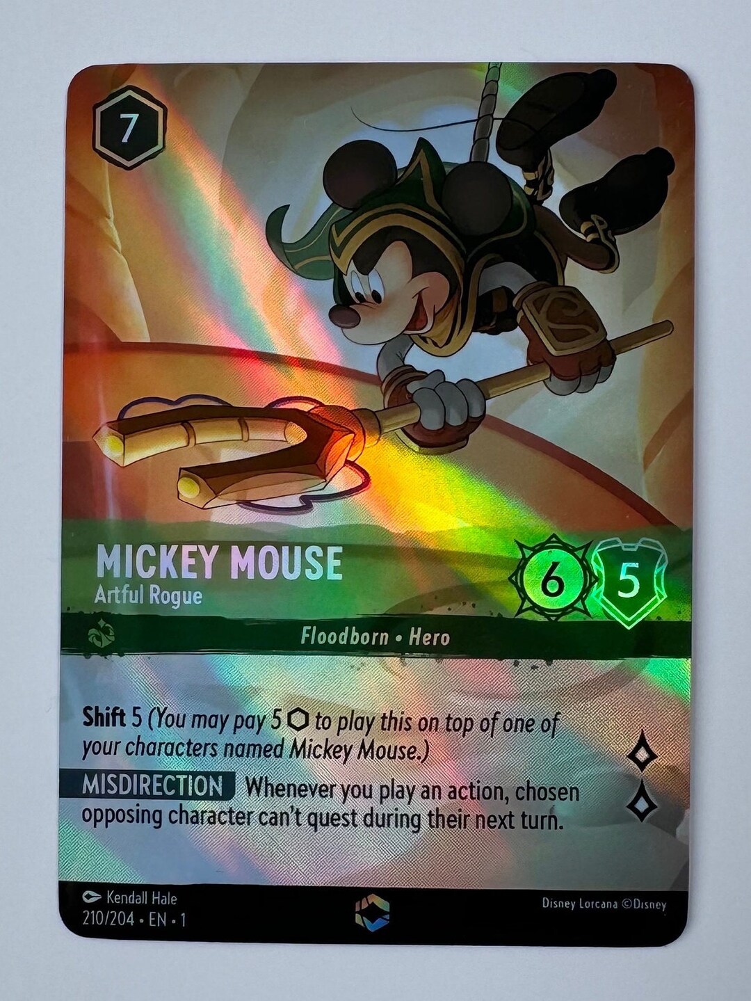 Mickey Mouse Artful Rogue Lorcana Proxy/orica, Common/holo - Etsy