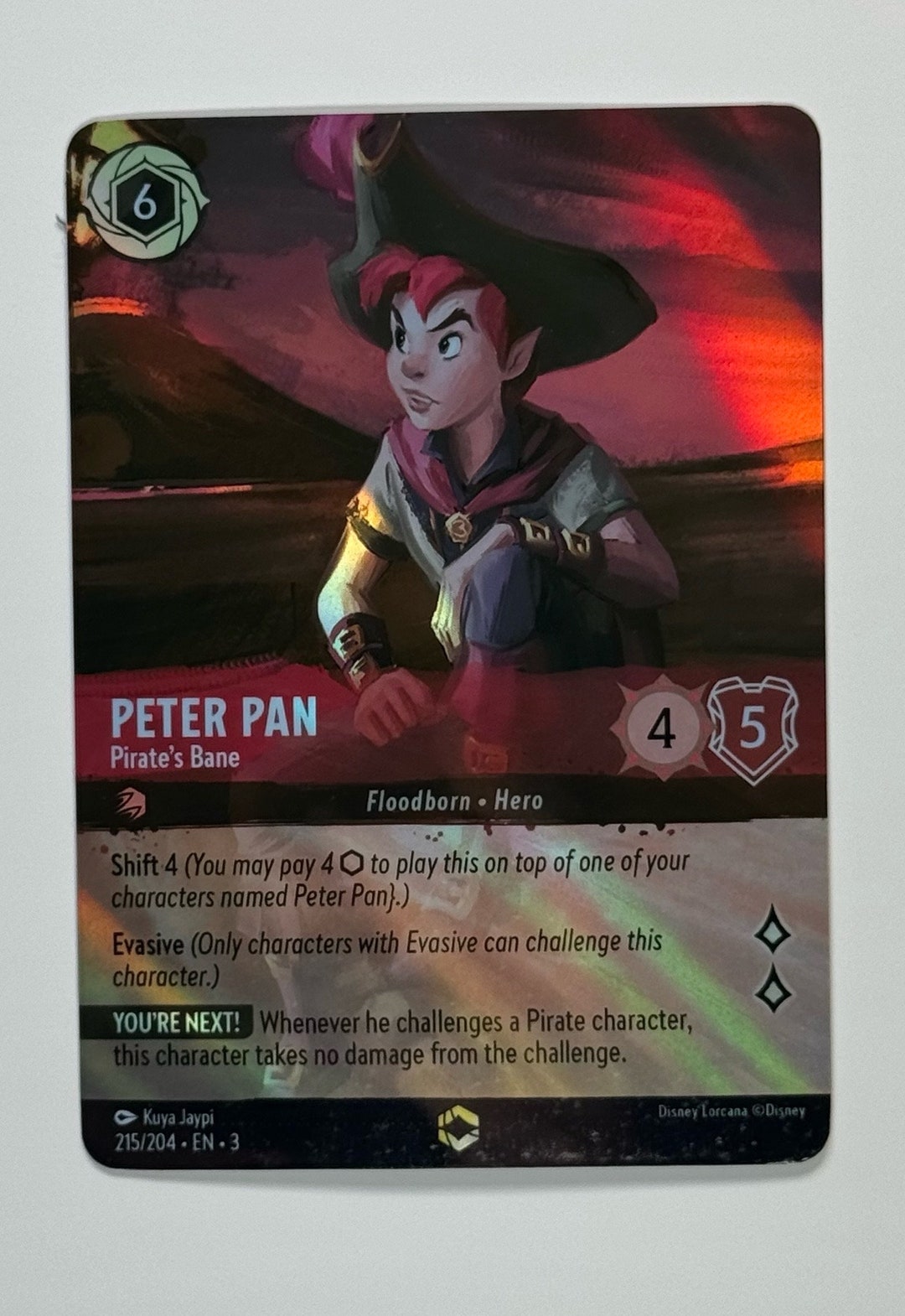 Peter Pan Pirate’s Bane (alt Art) Lorcana Proxy/orica, Common/holo - Etsy