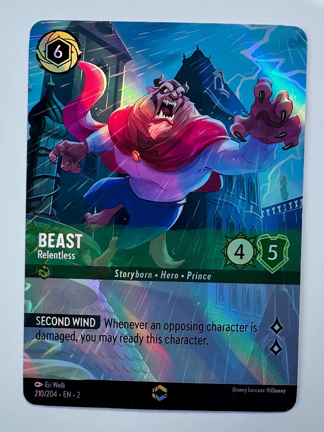 Beast Relentless (alt Art) Lorcana Proxy/orica, Common/holo - Etsy
