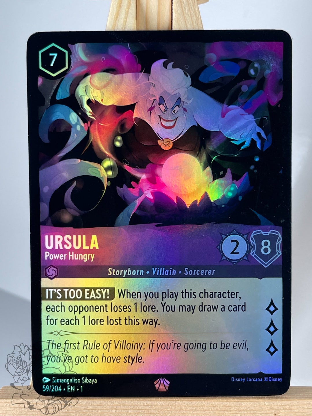 Ursula Power Hungry Lorcana Proxy/orica, Common/holo - Etsy