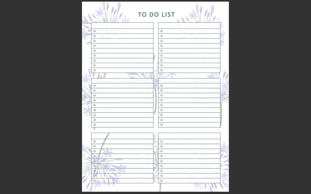 Printable to Do List - Etsy