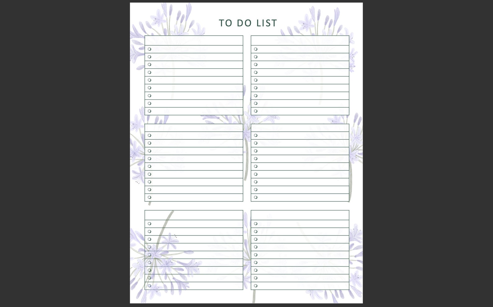 Printable to Do List - Etsy