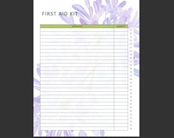 Printable First Aid Kit Worksheet, Education, Health Worksheet, English ...