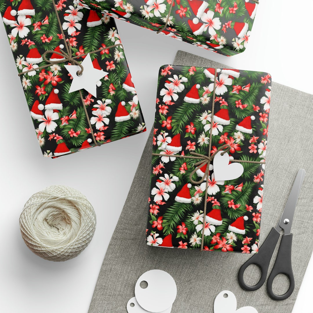 Christmas Gift Wrap | Hawaiian Christmas Wrapping Paper | Gift Wrapping ...