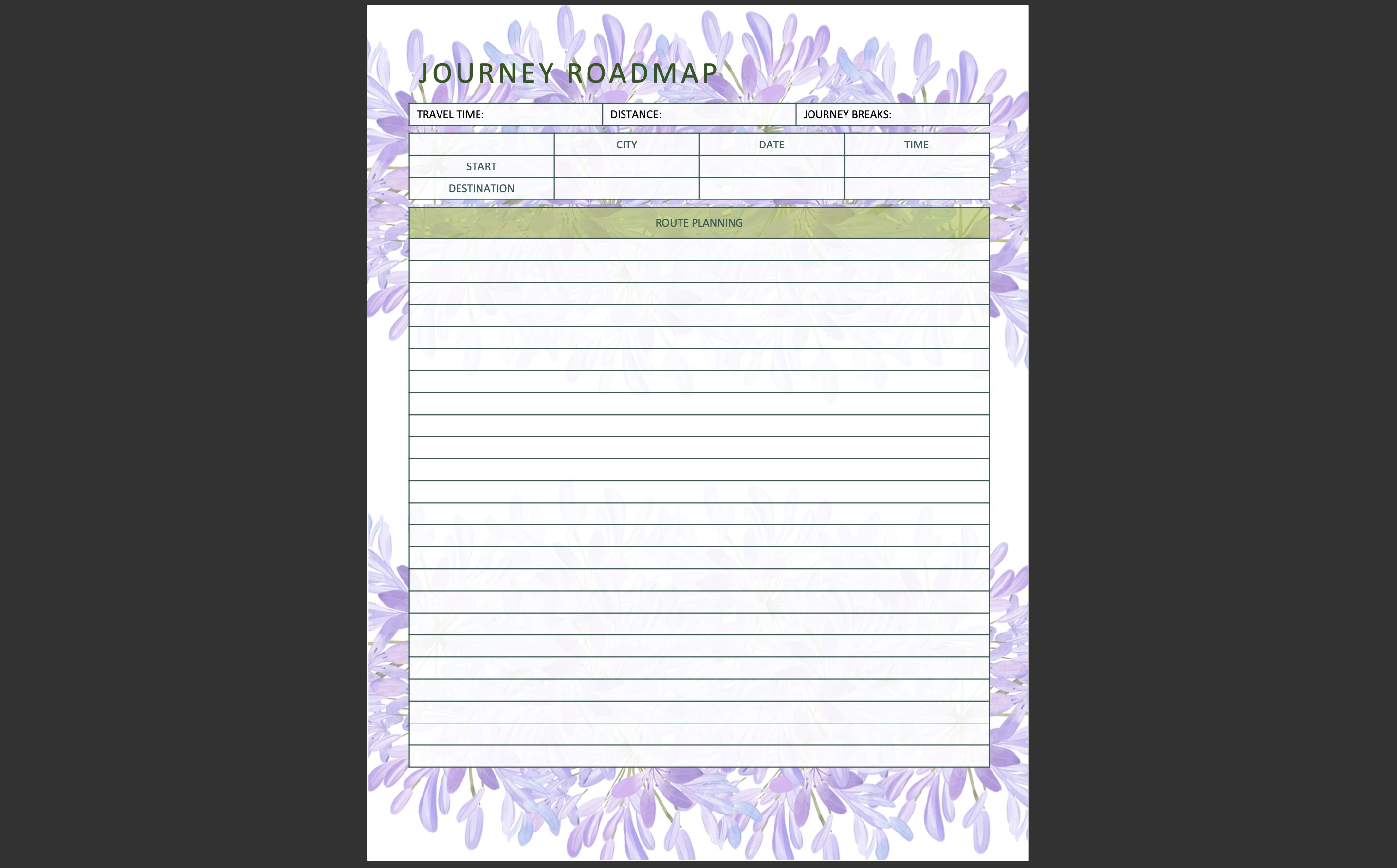 Printable Journey Roadmap Page - Etsy
