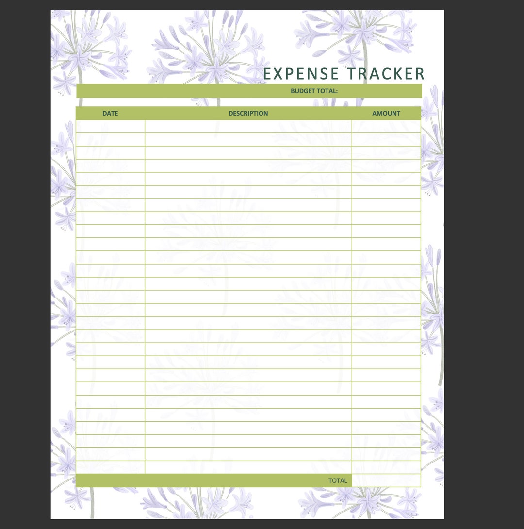 Simple Expense Tracker - Etsy
