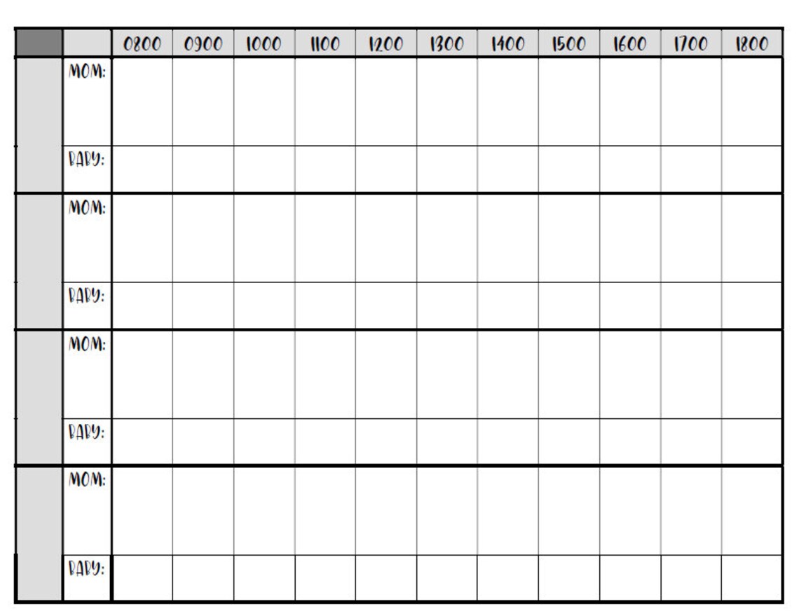 Mom Baby Nursing 12 Hour Shift Sheet I Tracker I Mother Baby Nursing I ...