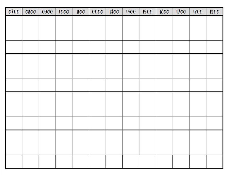 Nursing 12 Hour Shift Sheet I Tracker I Nursing Sheet I Shift Organizer ...