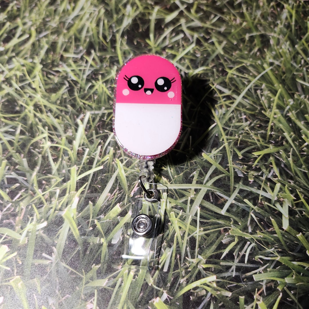 Resin Badge Reels I Personalized Gifts I Pink Pill Nursing Badge Reels ...