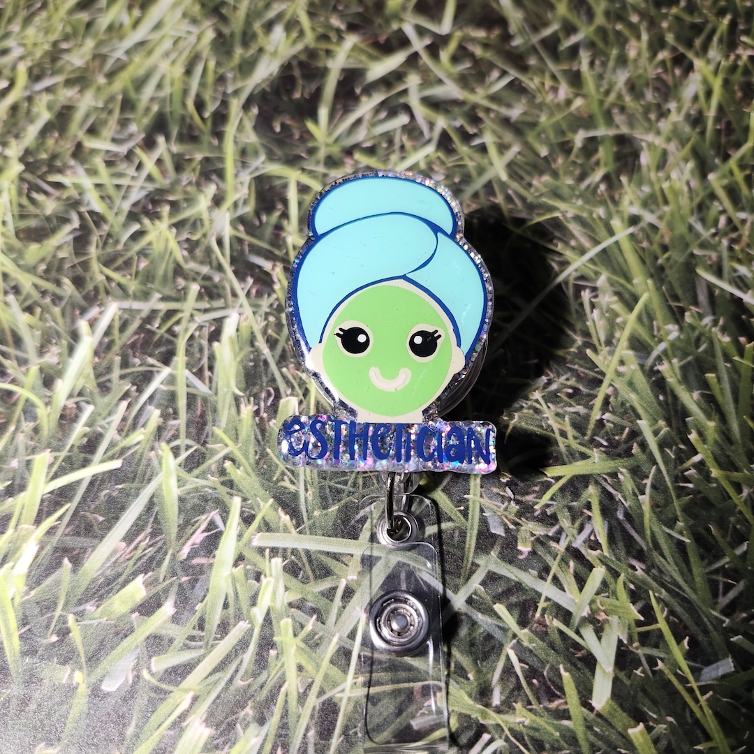 Resin Badge Reels I Personalized Gifts I Esthetician Badge Reel I Cute ...