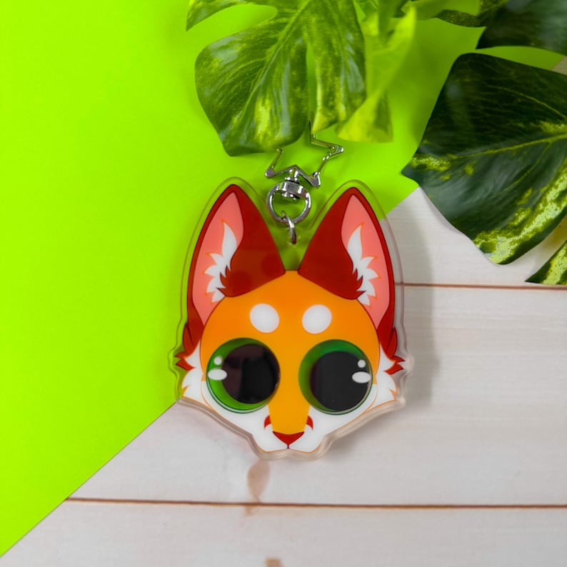 Orb Eyes Shaker Keychains | Derpy Animal Moving Acrylic Keychains ...