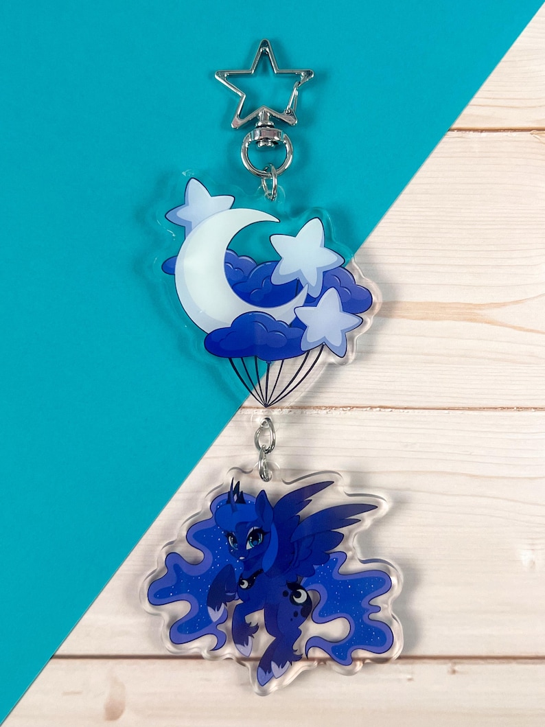 My Little Pony Balloon Dangle Keychains | MLP 2-piece Acrylic Charms - Etsy