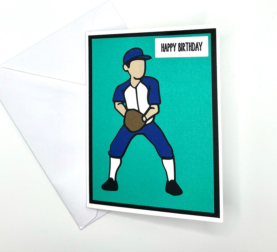 Baseball Pitcher Birthday Card Cool Handmade Blank A2 - Etsy