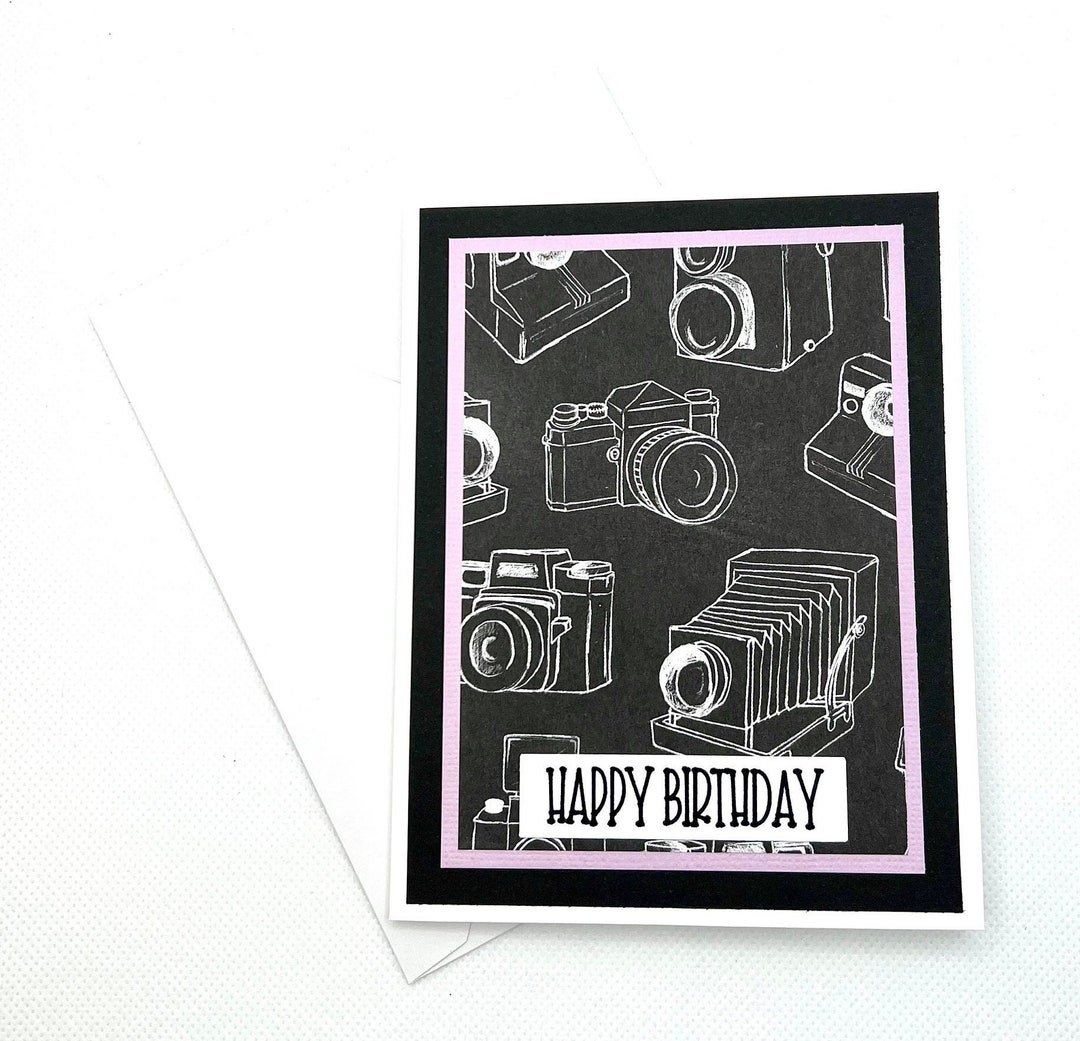 Antique Camera Birthday Card Cute Handmade Blank A2 Greeting - Etsy