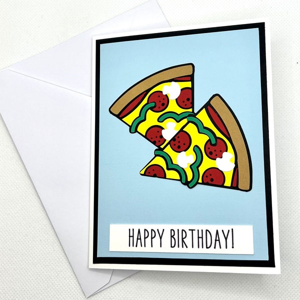 Pizza Birthday Card - Etsy