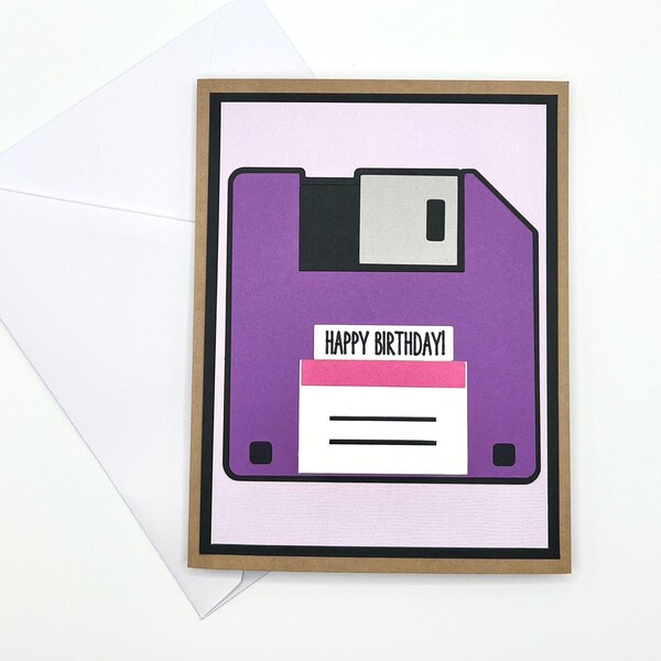 Floppy Disk Birthday Card - Etsy