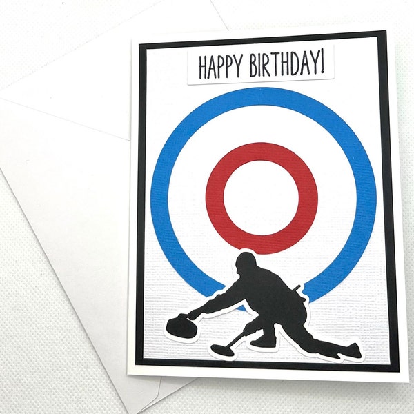 Curling Birthday Card - Etsy
