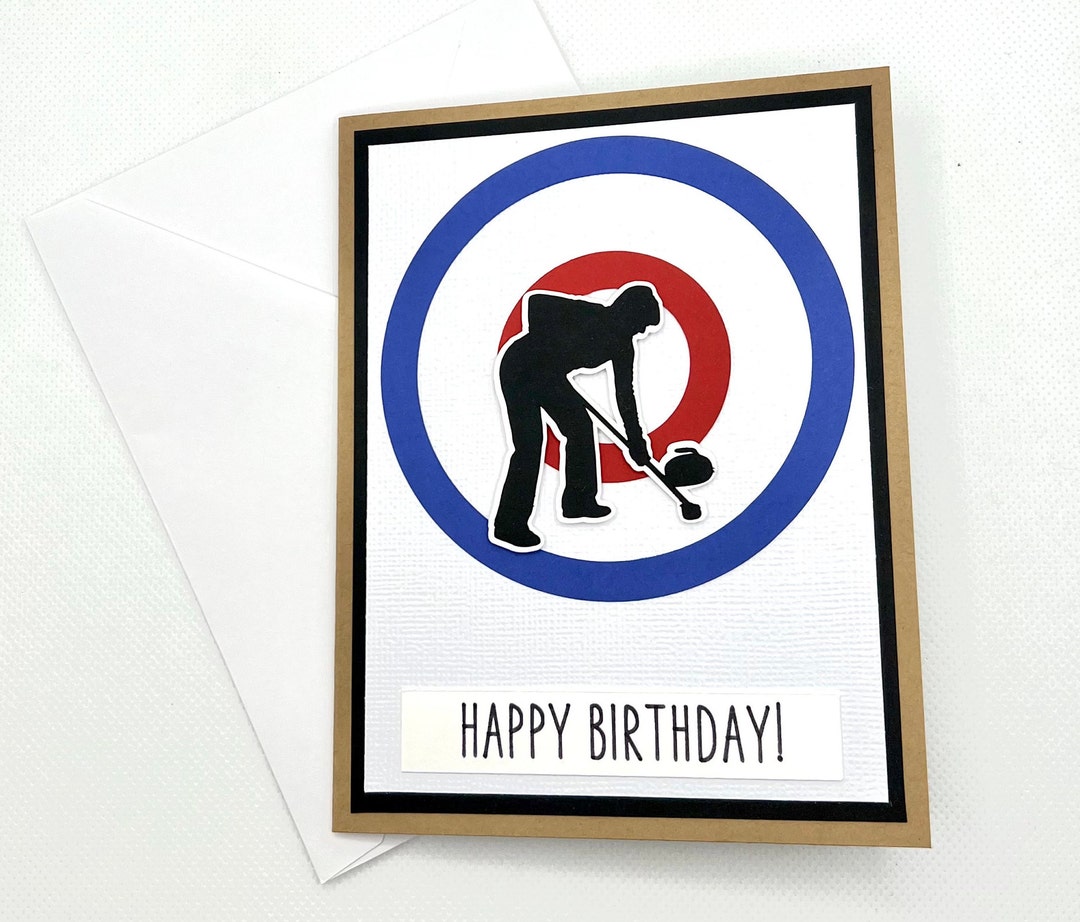 Curler Birthday Card, Cool Handmade Blank A2 Greeting Card, Unique ...