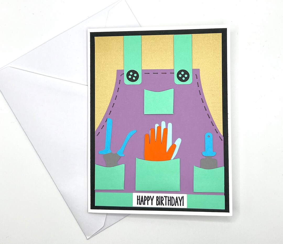 Gardening Birthday Card, Cute Handmade Blank A2 Greeting Card, Unique ...