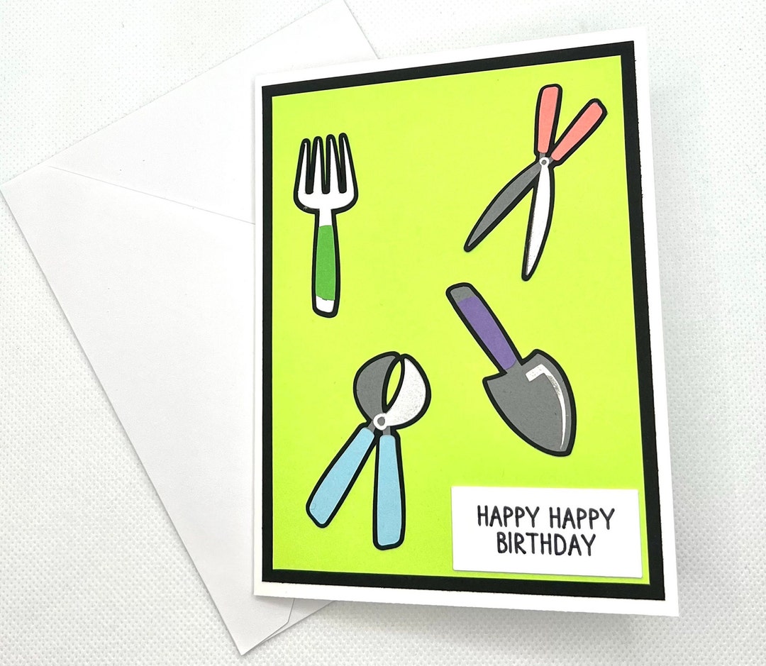Gardener Birthday Card, Cool Handmade Blank A2 Greeting Card, Unique ...