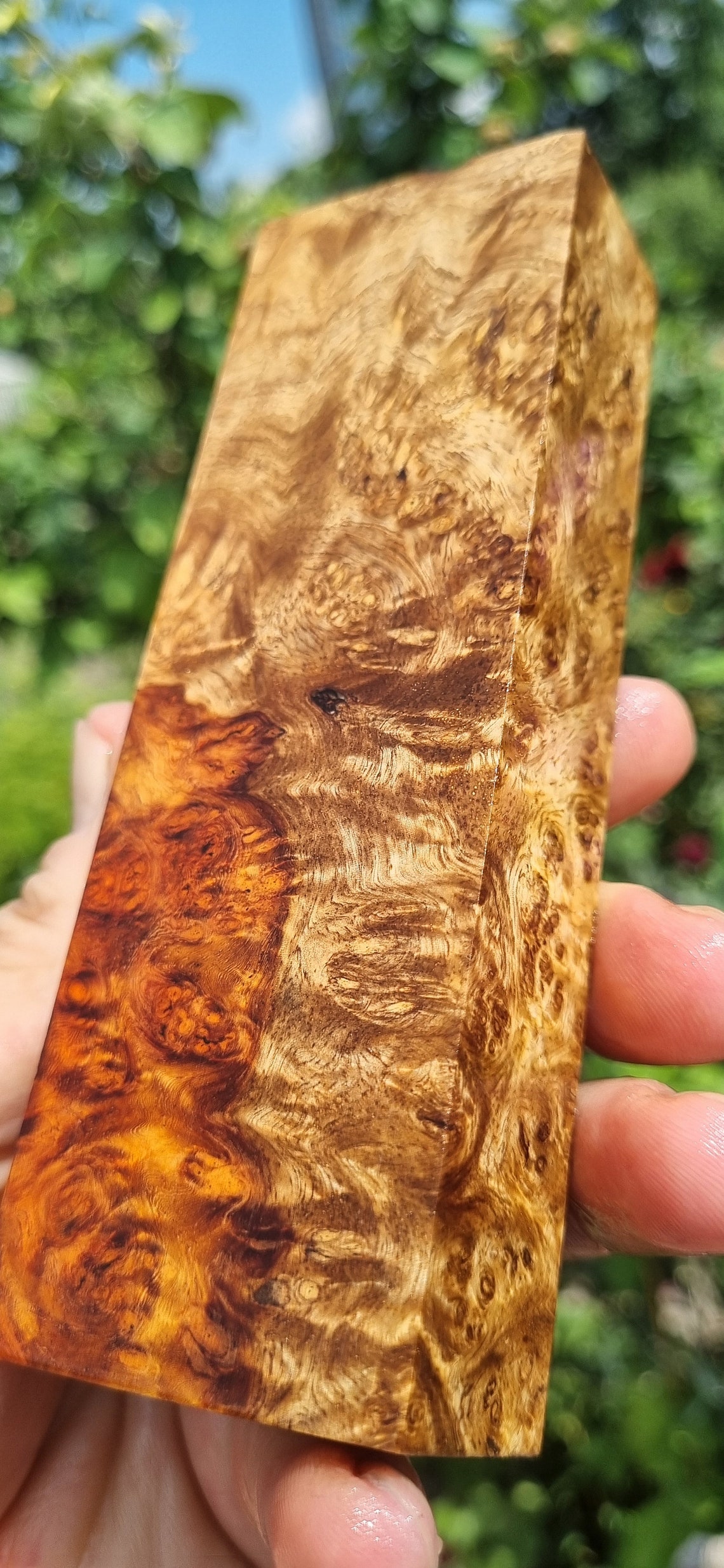 Stabilized Amboyna Burl Natural Stabilized Wood ,knife Blanks, Knife Handle, Knife Scale, N-1 - Etsy