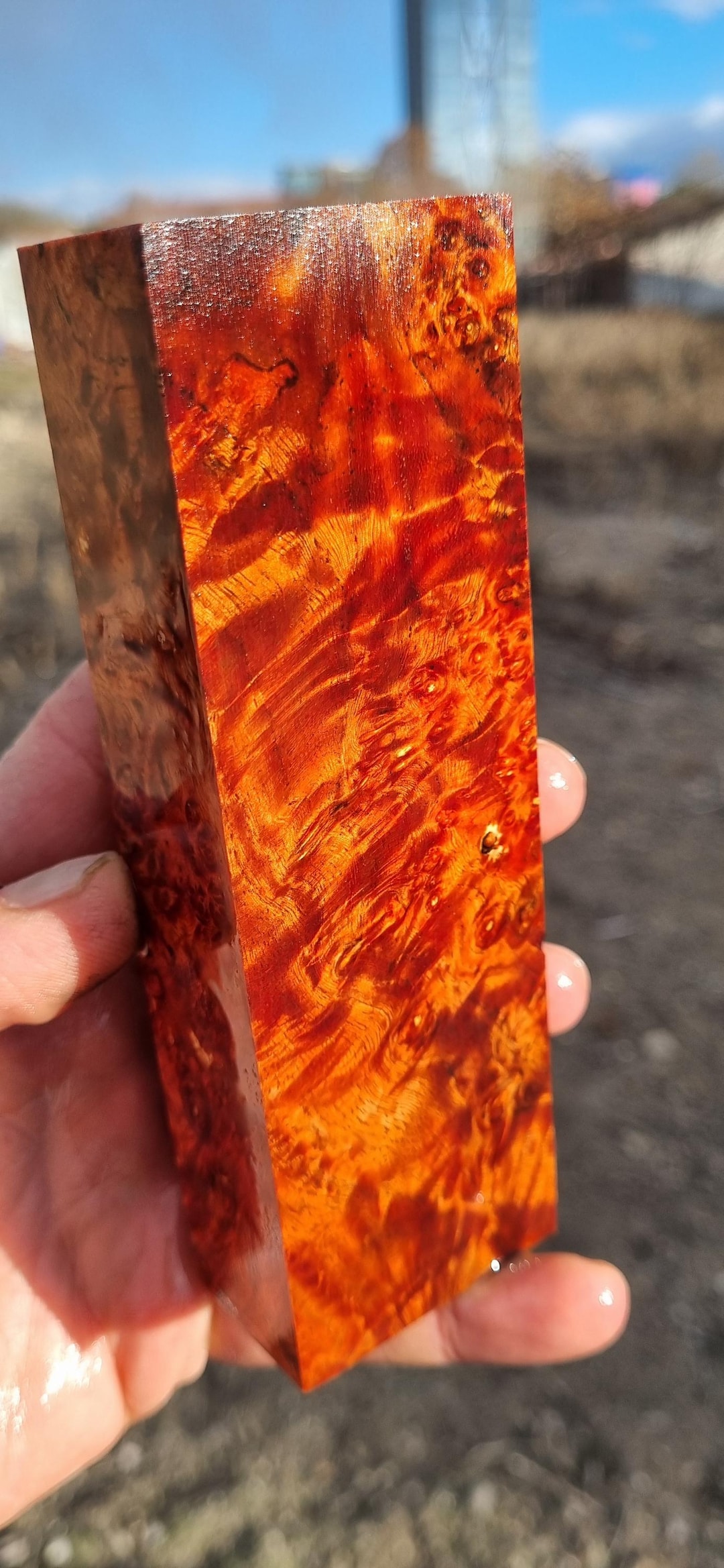 Amboyna Burl Stabilized Wood ,knife Blanks, Knife Handle, Knife Scale ...