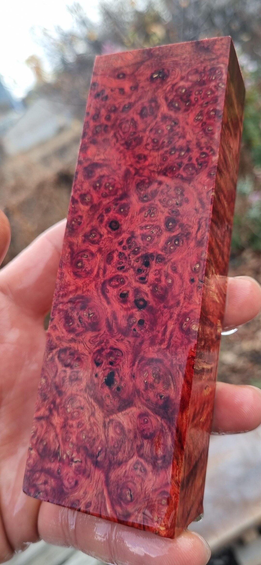Amboyna Burl Stabilized Wood ,knife Blanks, Knife Handle, Knife Scale ...