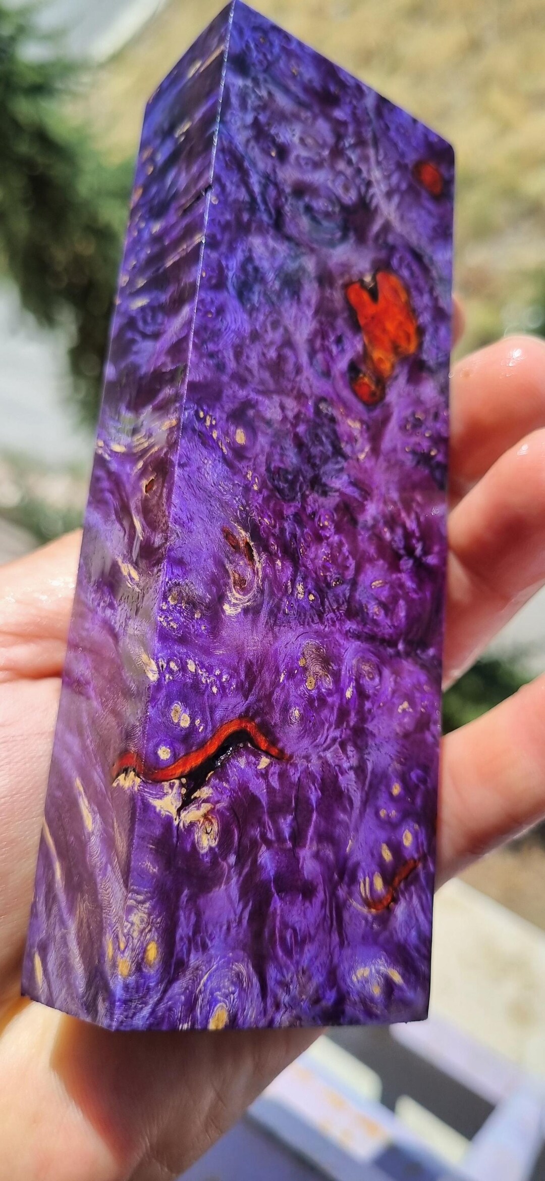 Stabilized Amboyna Burl Wood Bigger Handle Blocks. Perfect for DIY Woodworking Project Like ...