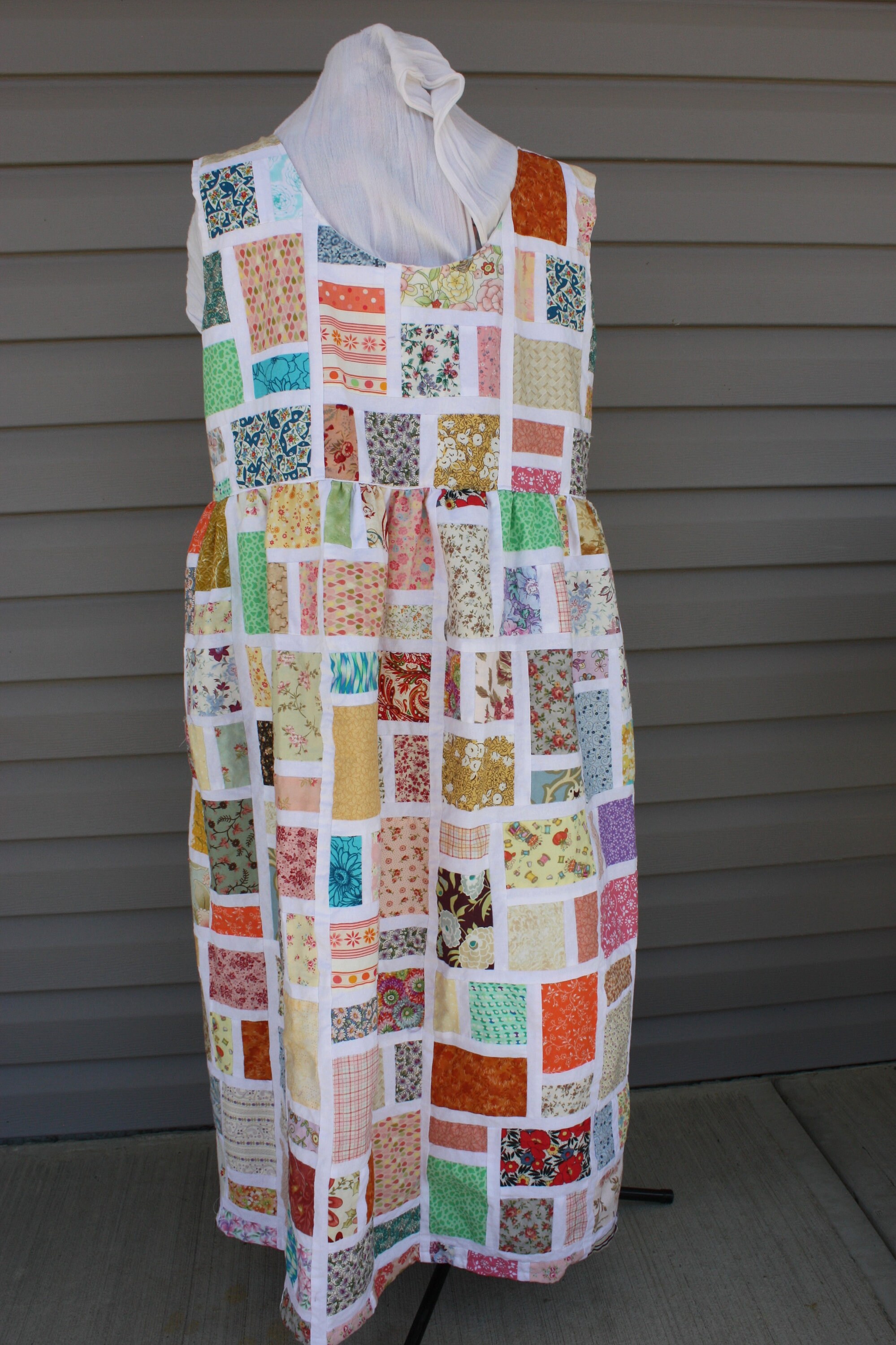 Quilt Top Dress, Fully Lined, Pullover, Sleeveless, OOAK, Repurposed ...