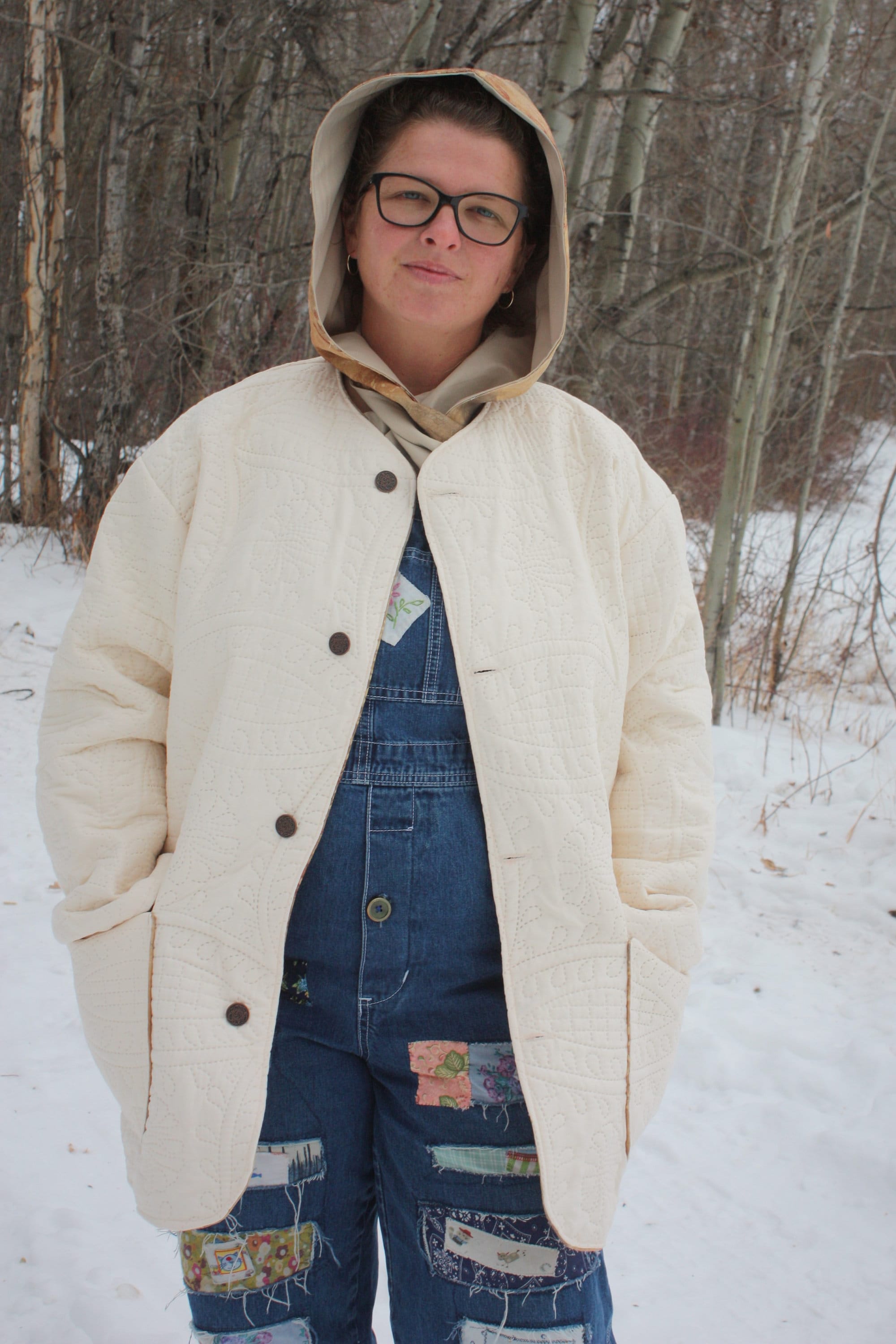 Coat Repurposed Reversible With Head Scarf - Etsy
