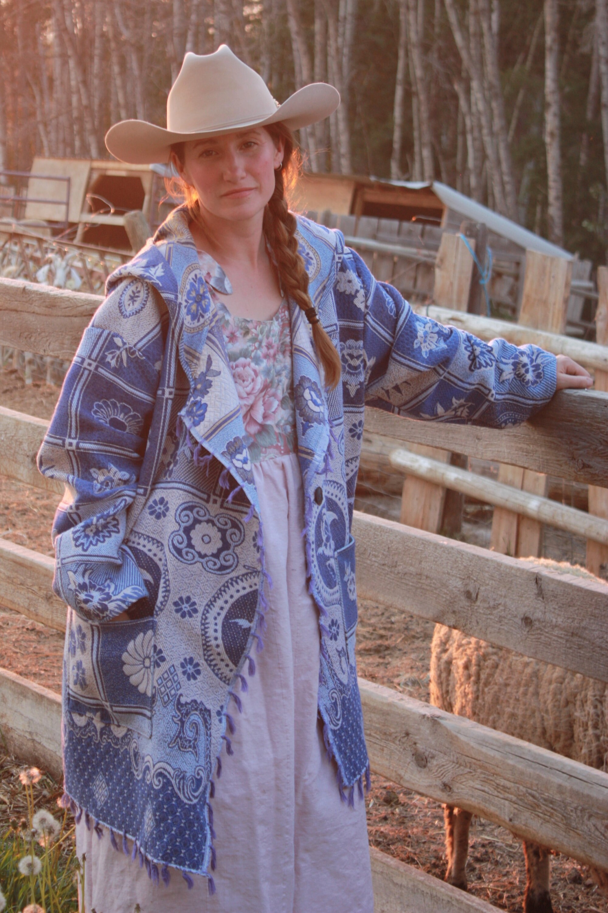 Tapestry Blanket Coat Upcycle/repurpose/ Cotton/ Womens Large/ Machine ...