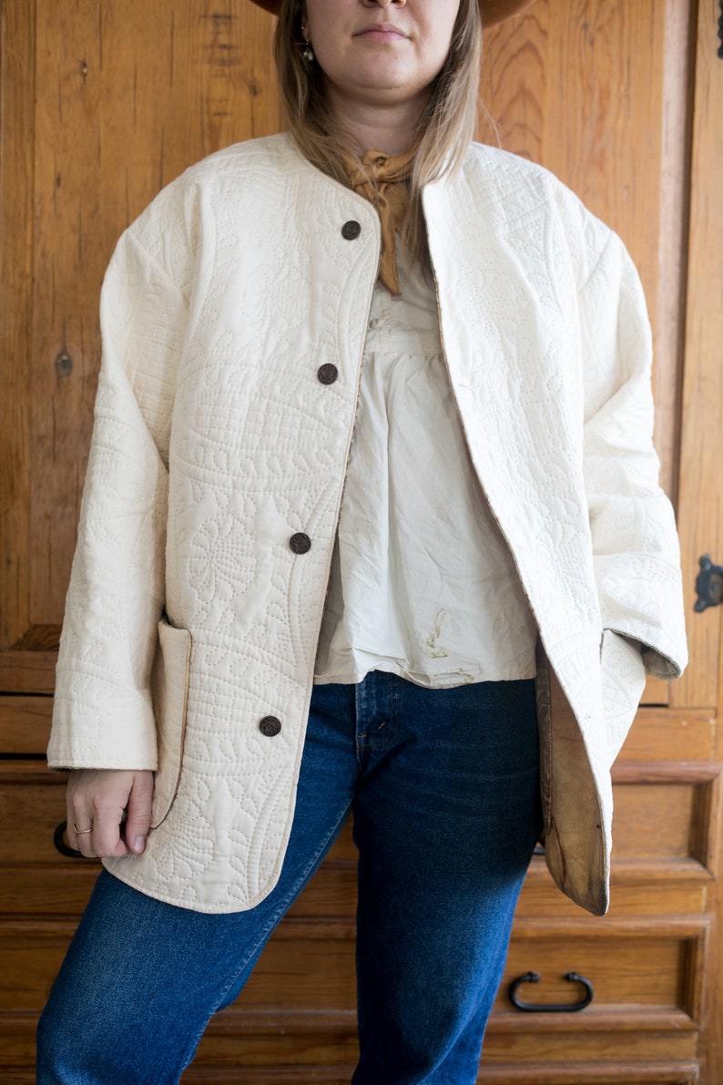 Coat Repurposed Reversible With Head Scarf - Etsy