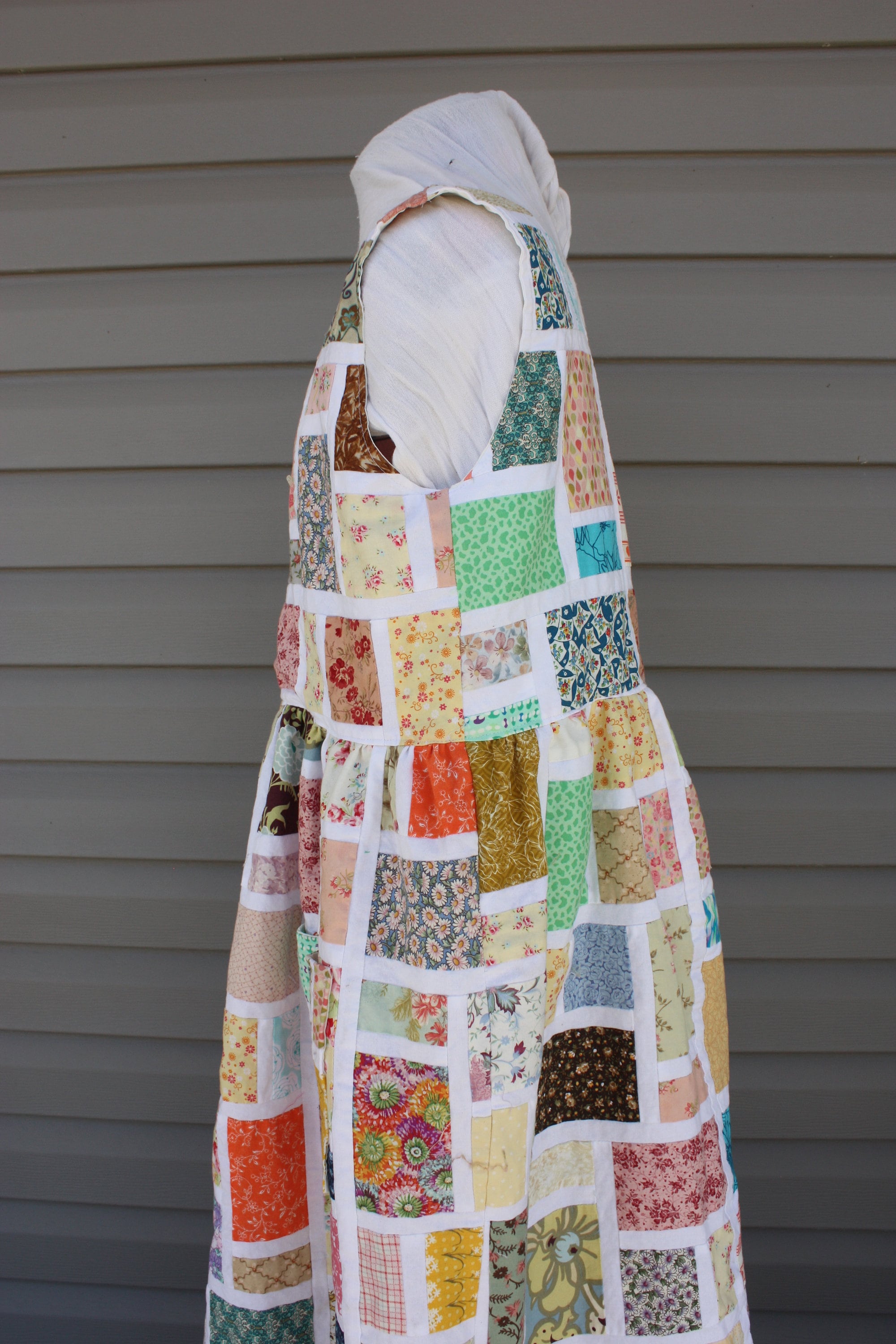 Quilt Top Dress, Fully Lined, Pullover, Sleeveless, OOAK, Repurposed ...