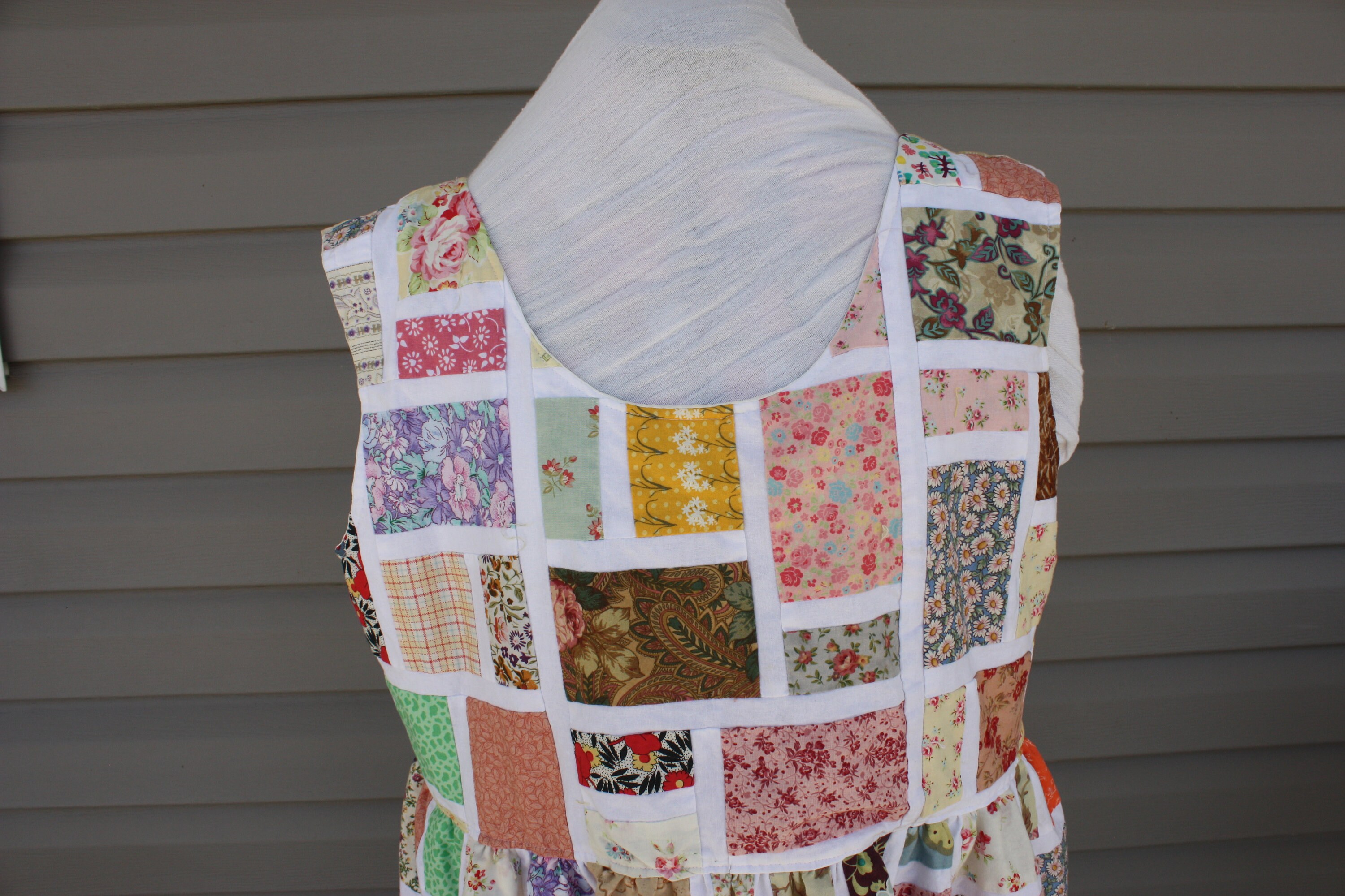 Quilt Top Dress, Fully Lined, Pullover, Sleeveless, OOAK, Repurposed ...