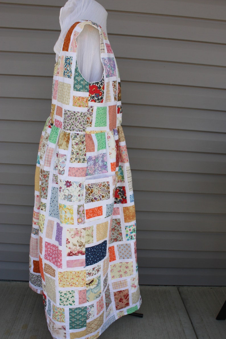 Quilt Top Dress, Fully Lined, Pullover, Sleeveless, OOAK, Repurposed ...