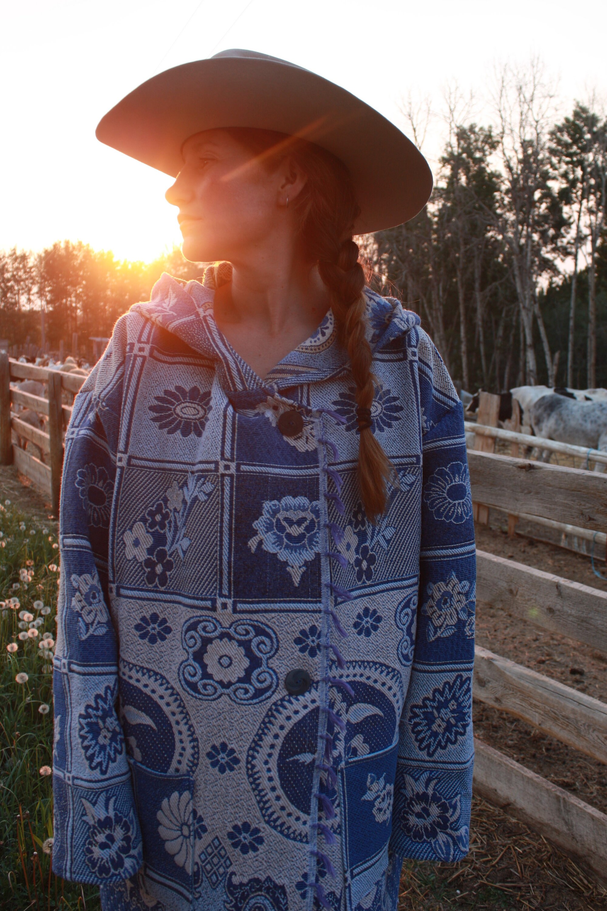 Tapestry Blanket Coat Upcycle/repurpose/ Cotton/ Womens Large/ Machine ...