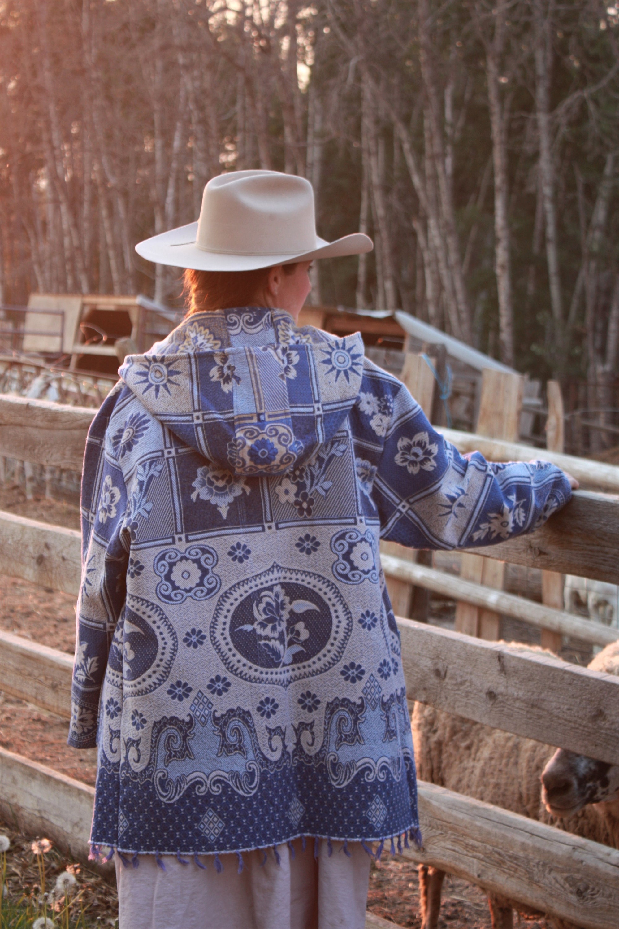 Tapestry Blanket Coat Upcycle/repurpose/ Cotton/ Womens Large/ Machine ...