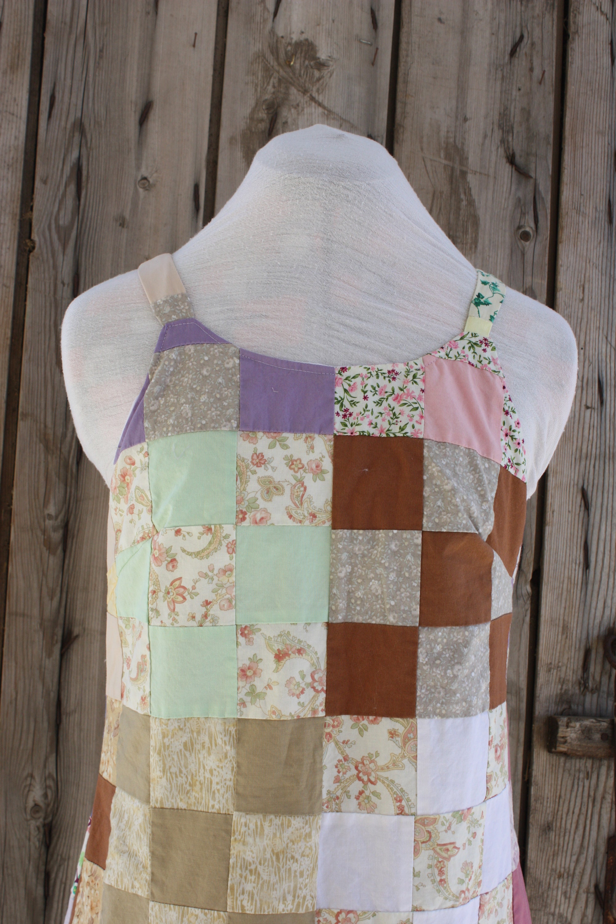 Quilt Top Dress A Line Long Fully Lined OOAK - Etsy