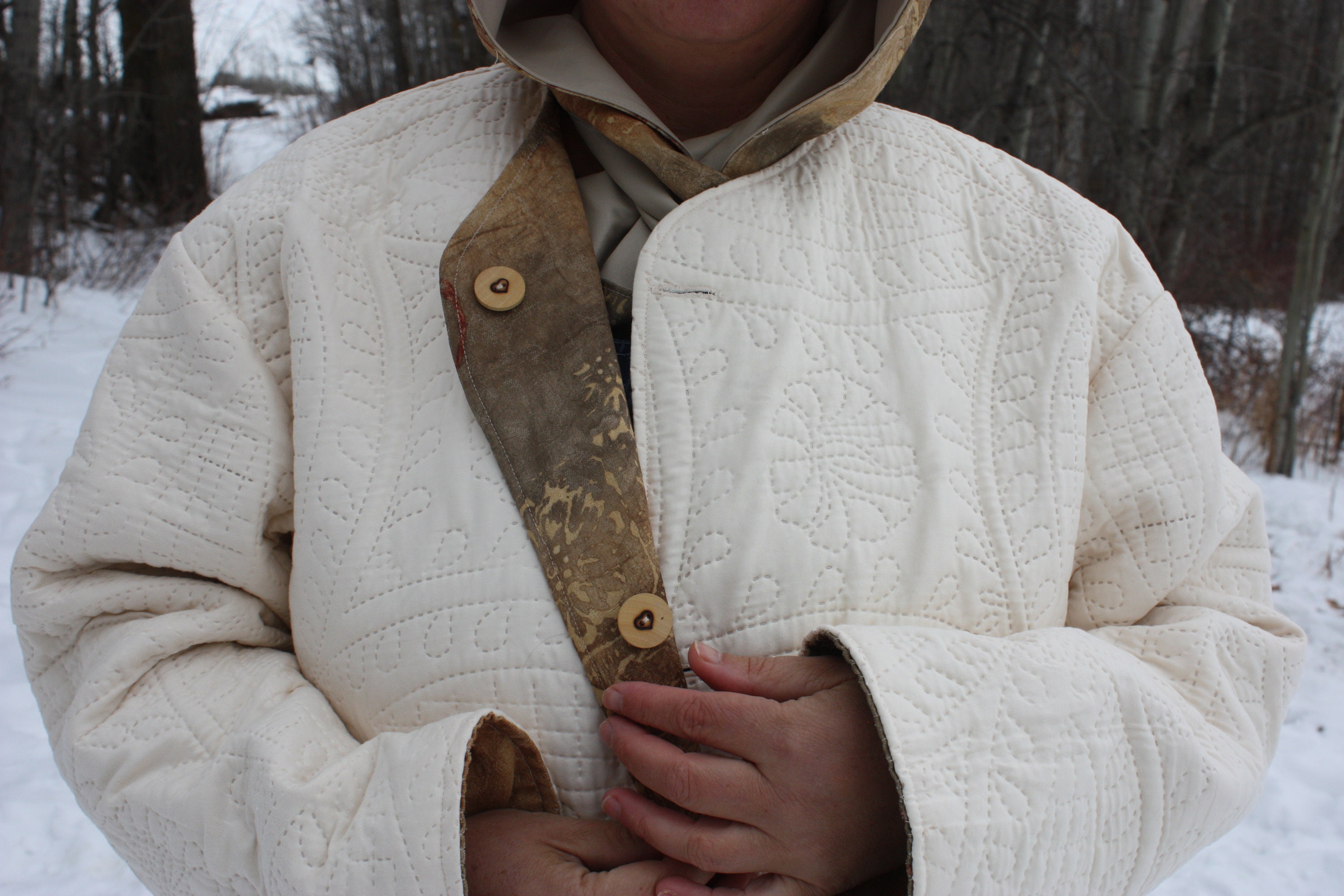 Coat Repurposed Reversible With Head Scarf - Etsy