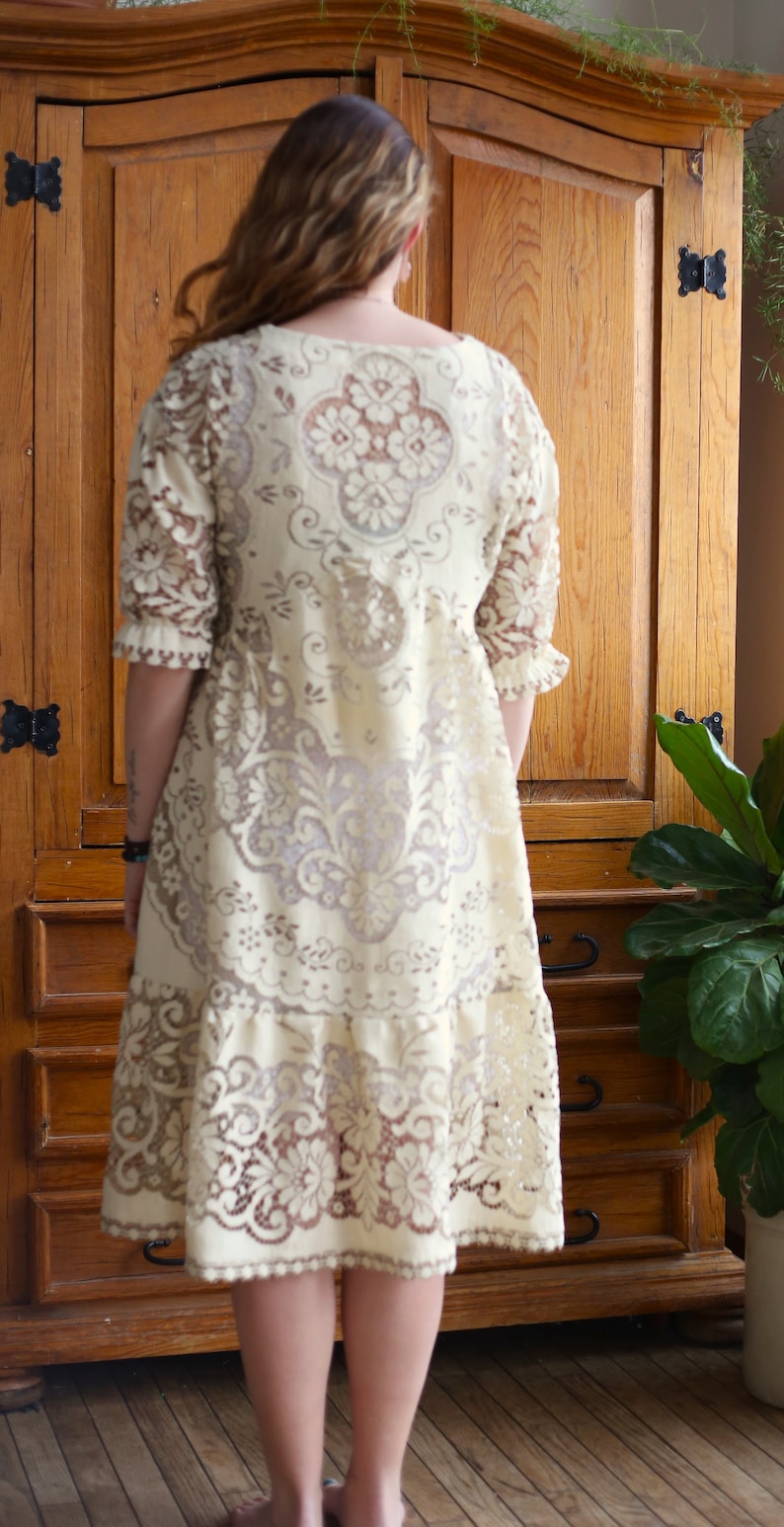 Tablecloth Dress/ Upcycle/ Handmade/ Poppylu Inspired/ Womens M to L - Etsy