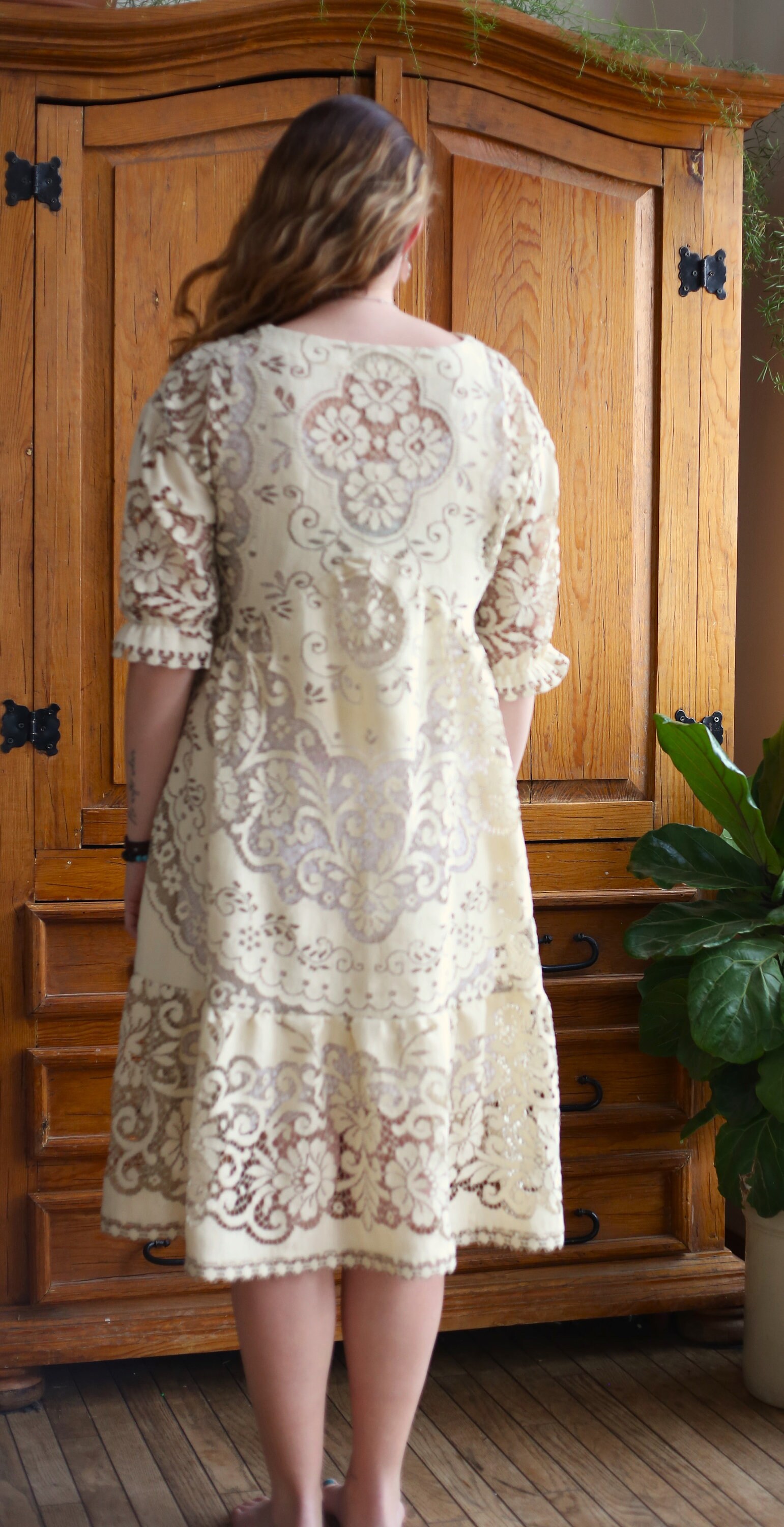 Tablecloth Dress/ Upcycle/ Handmade/ Poppylu Inspired/ Womens M to L - Etsy