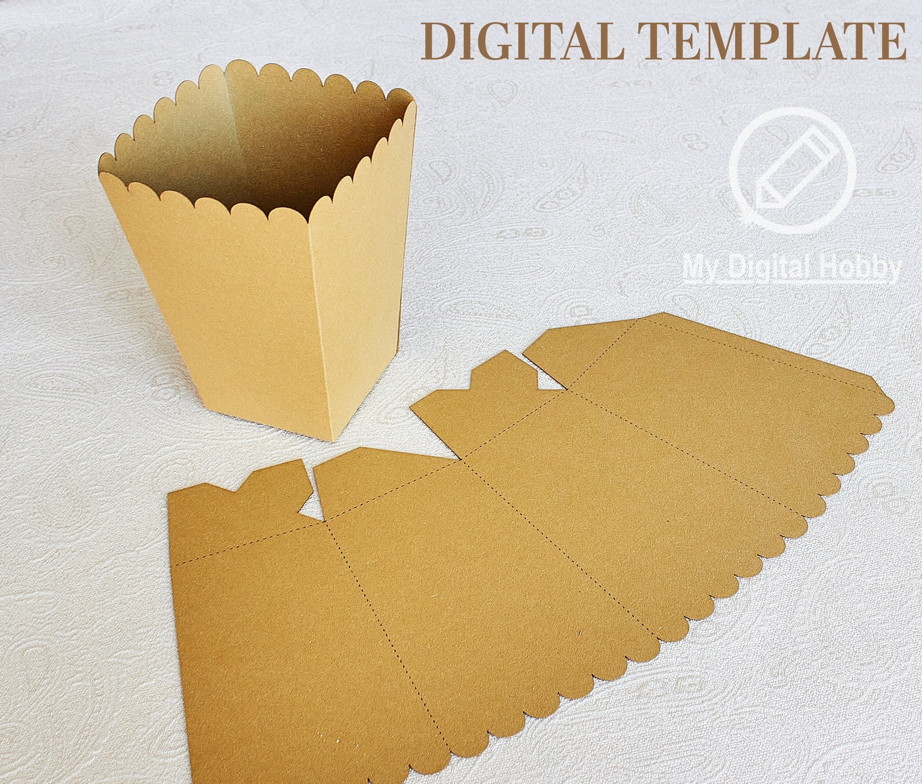 Popcorn Box Template Cricut