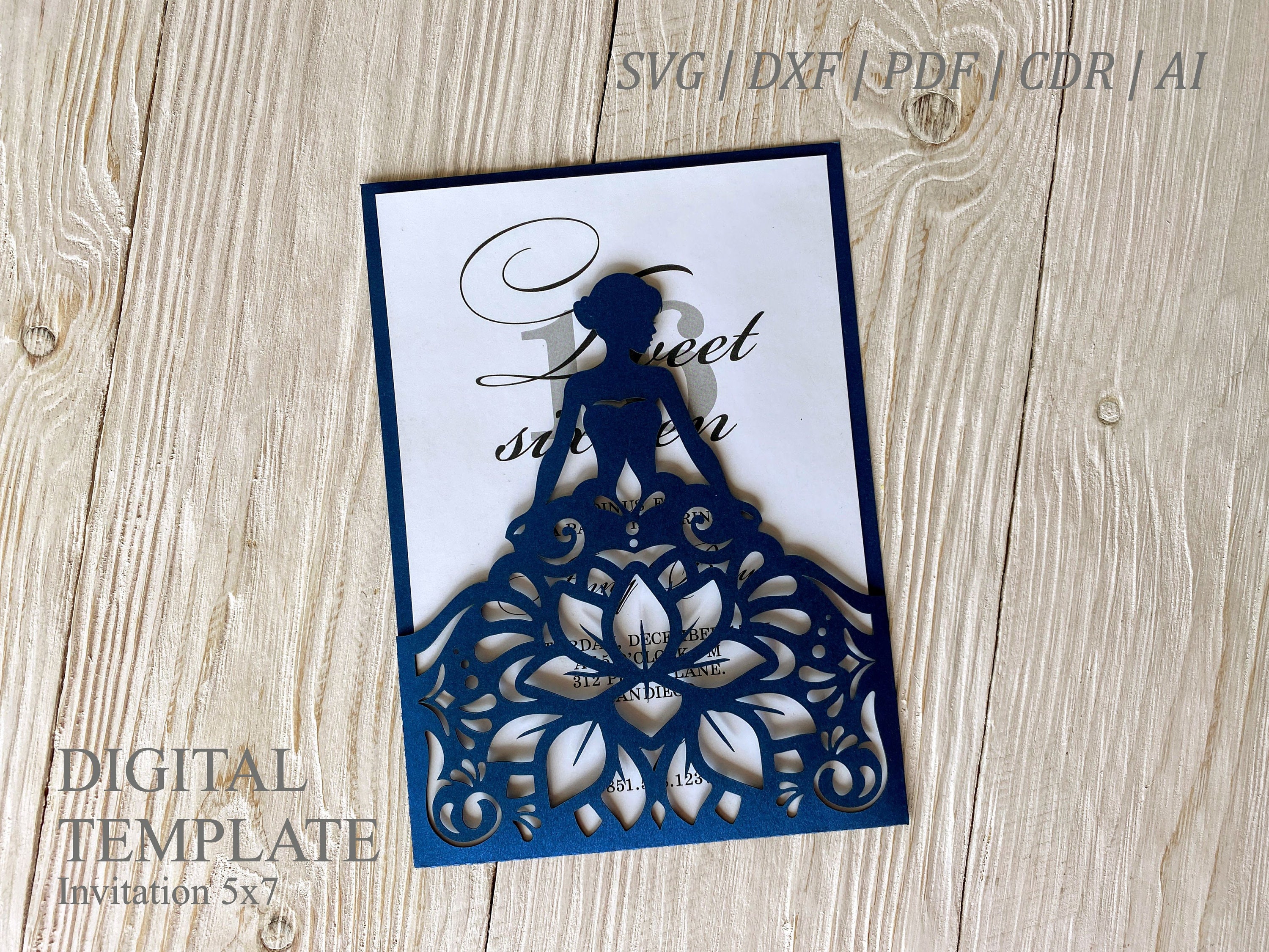 Princess Dress Card Template