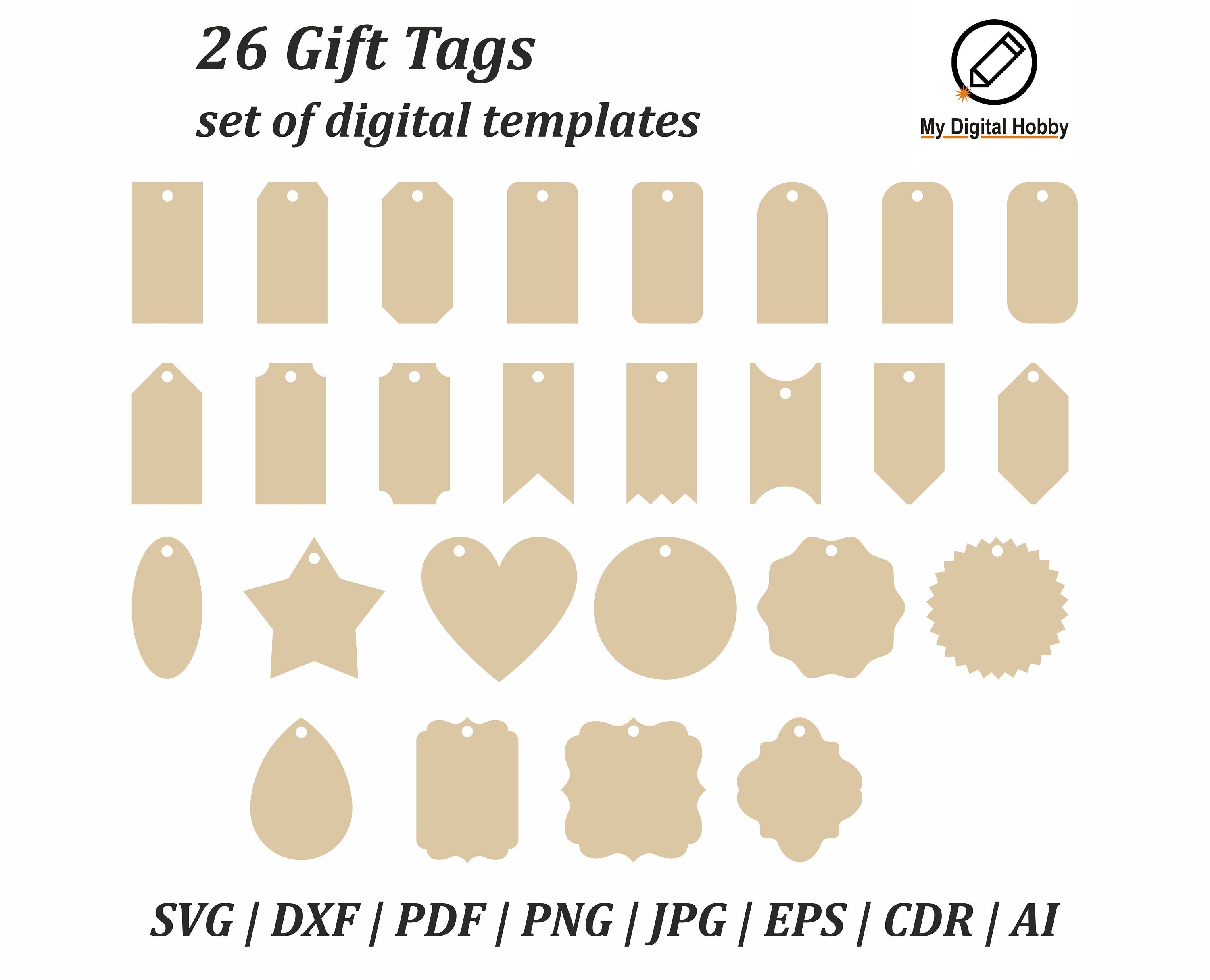 Gift Tag Shape Template