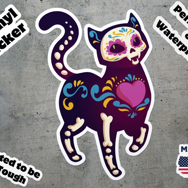 Day of the Dead Cat - Etsy