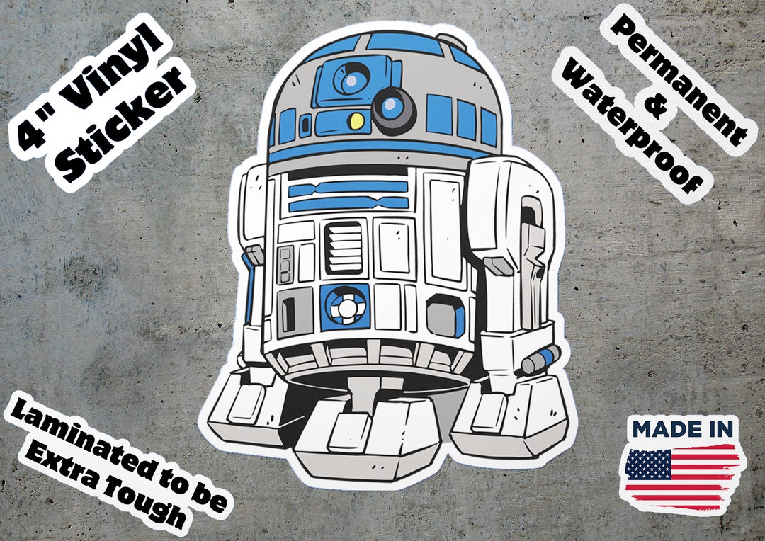 Chibi R2D2 Laminated Sticker - Etsy