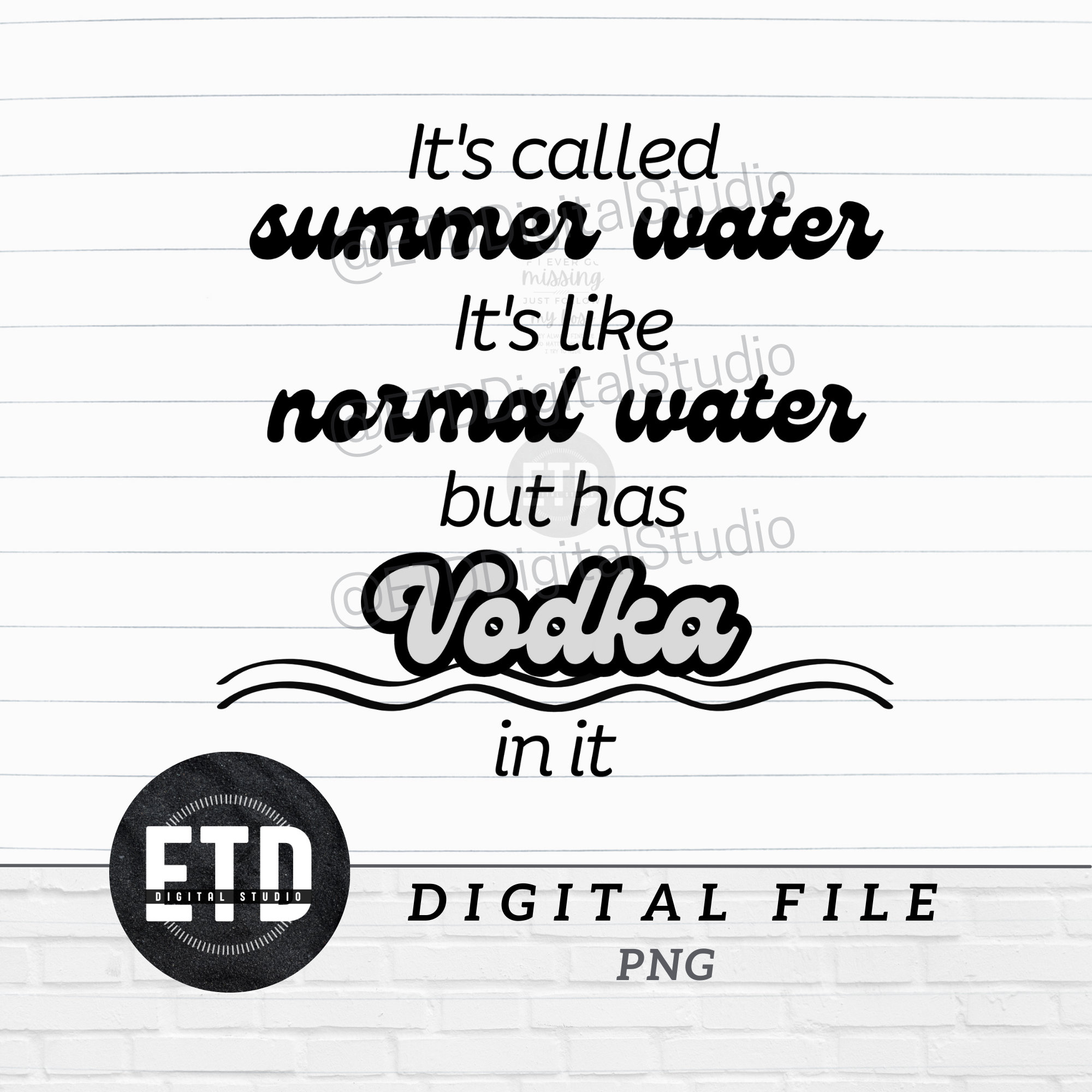 Summer Water Vodka | Funny Day Drinking Saying | Alcohol Meme Tshirt ...