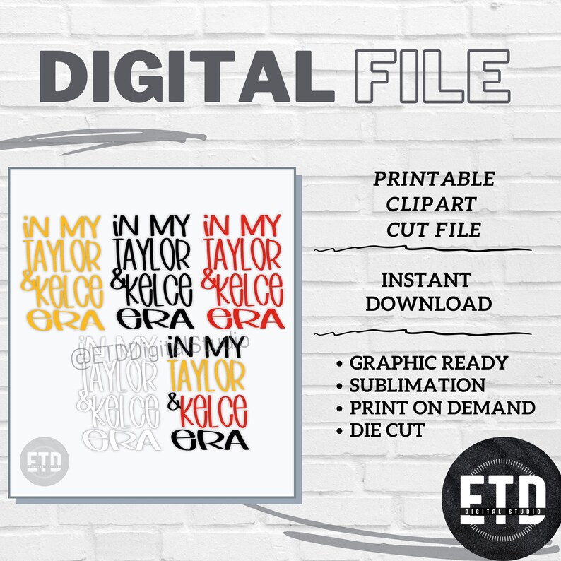 In My Kelce Era SVG PNG Digital Download Graphic File for Sublimation ...