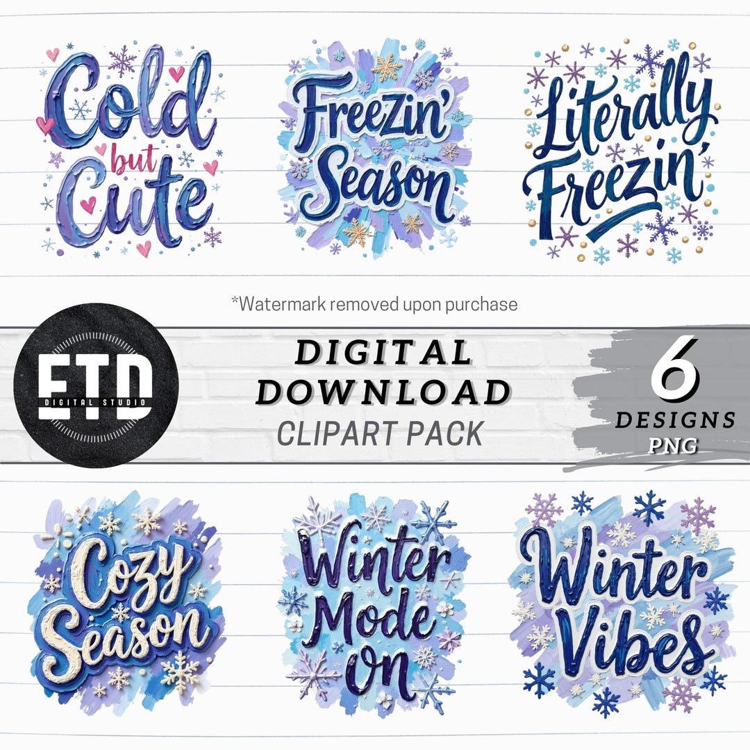 Winter Vibes Cold but Cute PNG Bundle | Cozy Snowflake Winter Shirt ...
