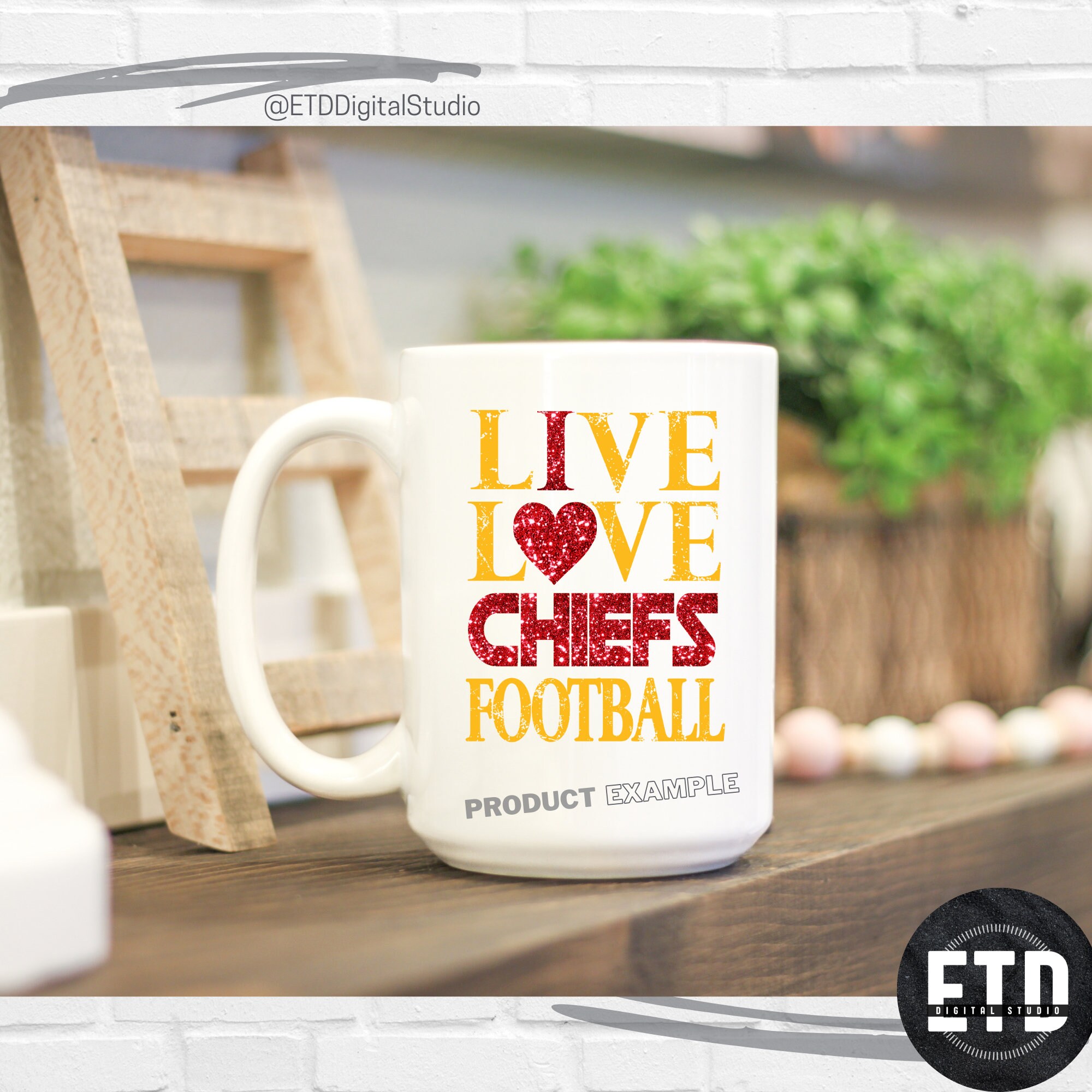 Live Love Chiefs Football SVG PNG Digital Download Clipart Graphic File ...